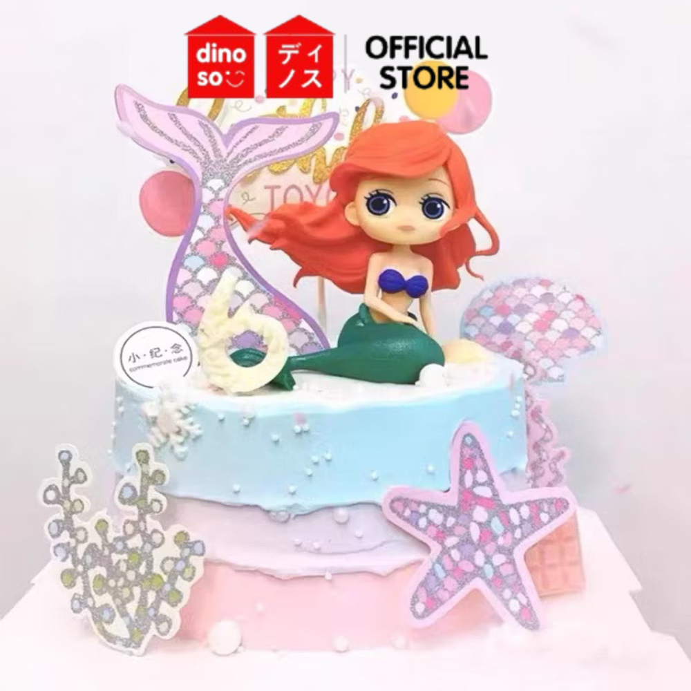Jual DINOSO Cake Topper Motif Ariel Mermaid Putri Duyung Hiasan Kue ...