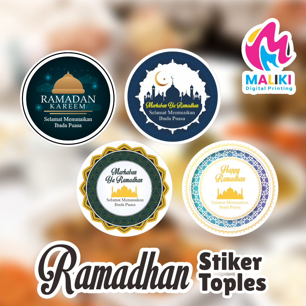 Jual STIKER RAMADHAN / STIKER PUASA RAMADHAN / STICKER BULAT / STIKER ...
