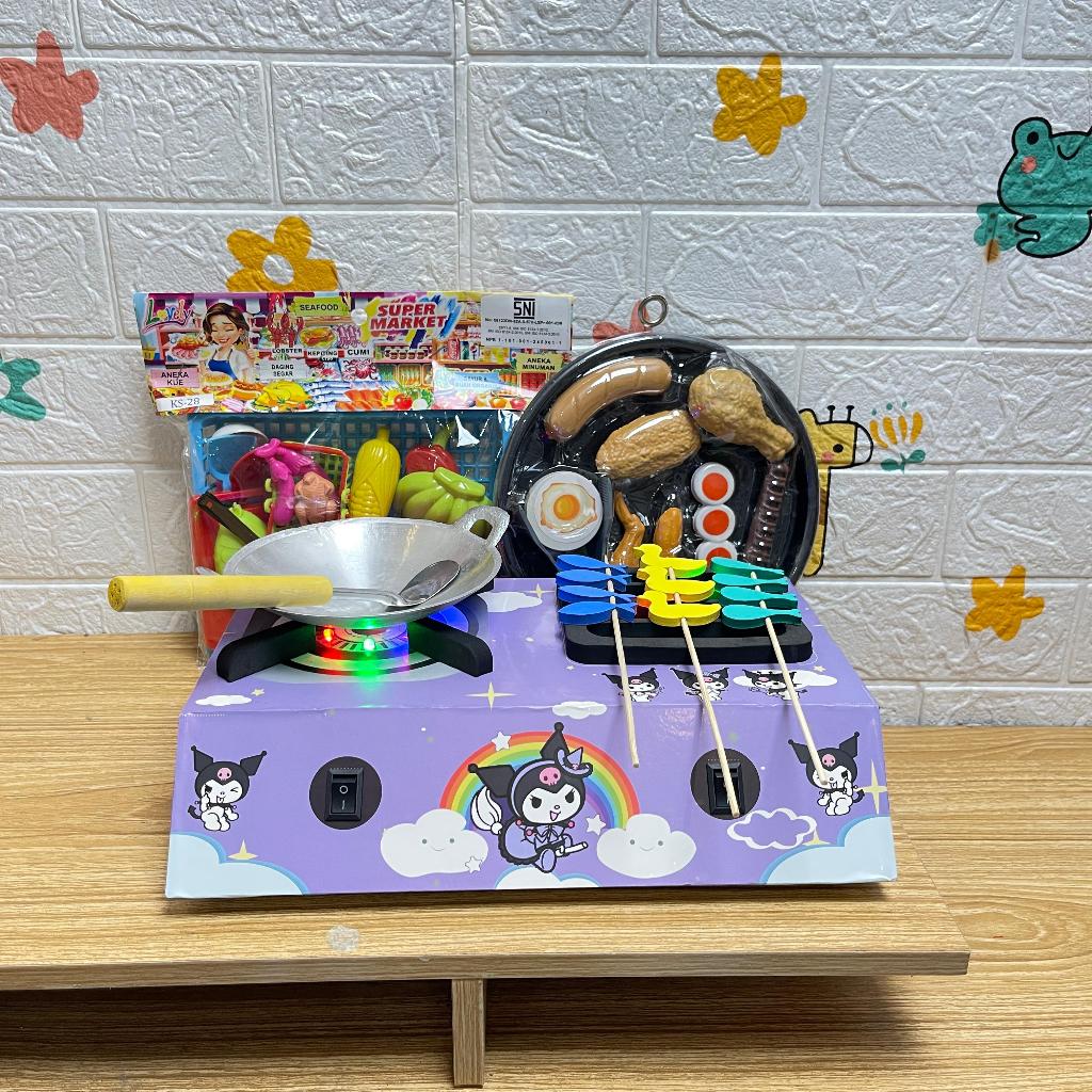 Jual Kompor Mainan Anak Kompor Mainan Led Kuromi Mainan Kompor Led