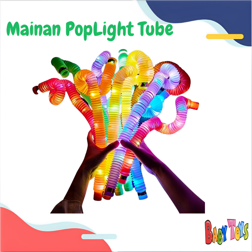 Jual BabyToys Mainan Pop Light Up Pipe Pop Tube Anak Lampu Stick Selang ...
