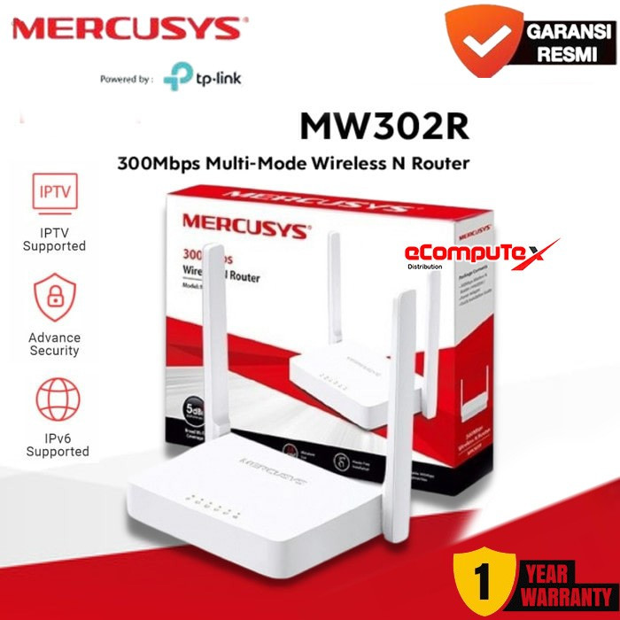 Jual MERCUSYS MW302R 300MBPS MULTI-MODE MW-302R WIRELESS N ROUTER WITH ...