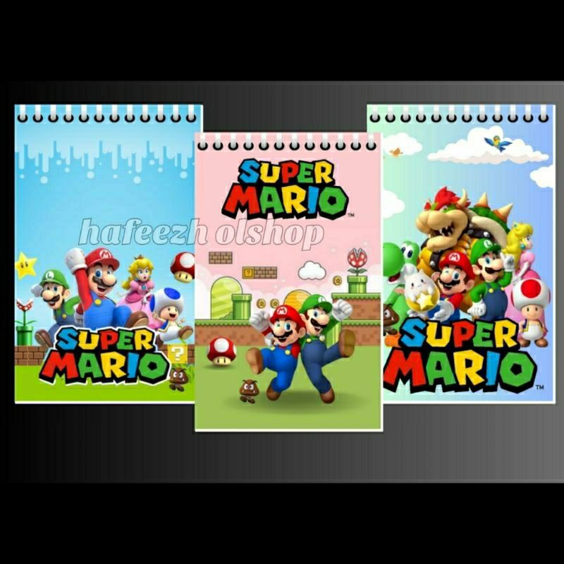 Jual Buku Catatan Super Mario Note Book Buku Kecil Note Book Gambar ...