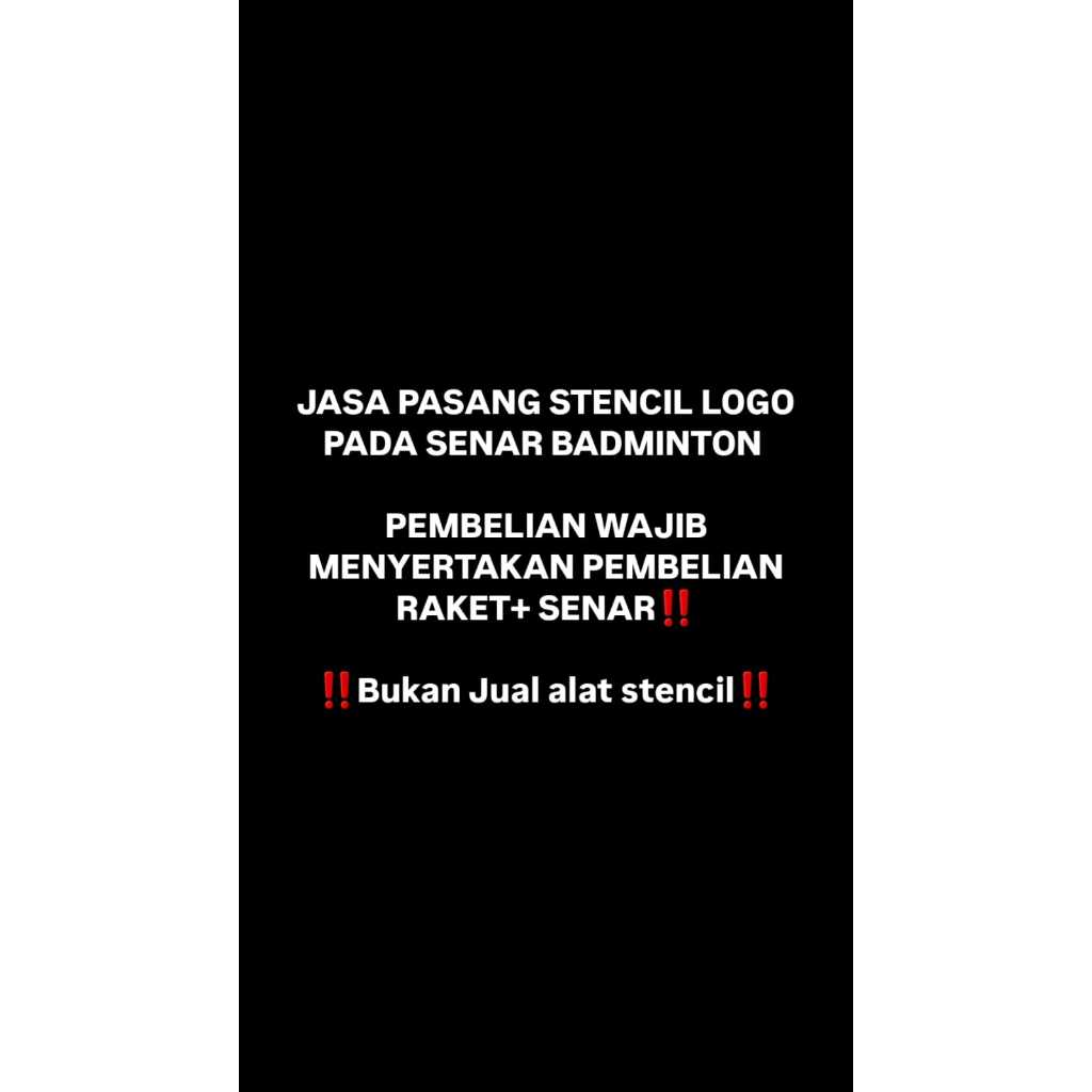 Jual JASA STENCIL LOGO PADA RAKET BADMINTON JASA PASANG LOGO | Shopee ...