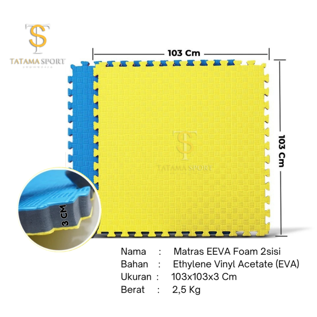 Jual Matras Evamat Tebal 3 Cm - Matras Beladiri Taekwondo,Karate Matras ...