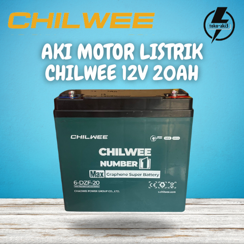 Jual Chilwee 6-DZF-20 Aki Kering Motor Listrik 12V 20Ah Battery SLA 20A | Shopee Indonesia