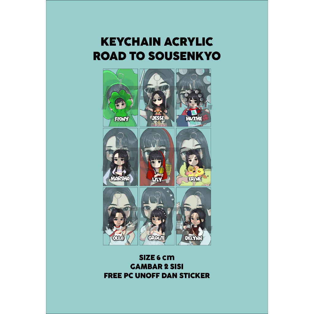 Jual KEYCHAIN ACRYLIC JKT48 FAN ART CHIBI STYLE - Gantungan Kunci ...