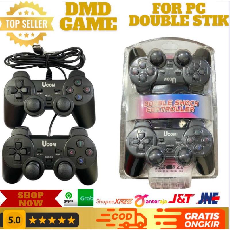Jual Promooooo Game pad double hitam // Stik pc double hitam // stik pc ...