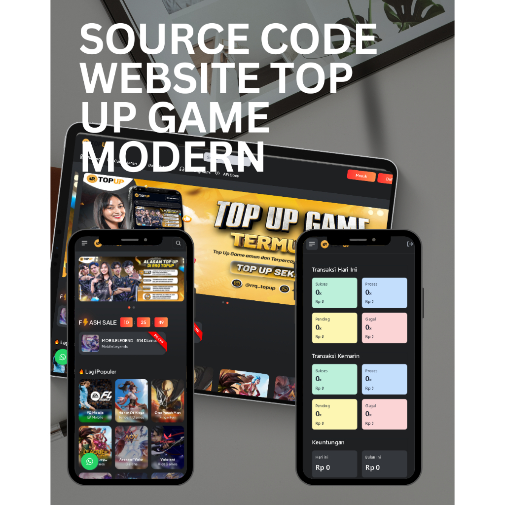 Jual Source Code Script Website Top Up Game Lengkap Otomatis Termurah ...