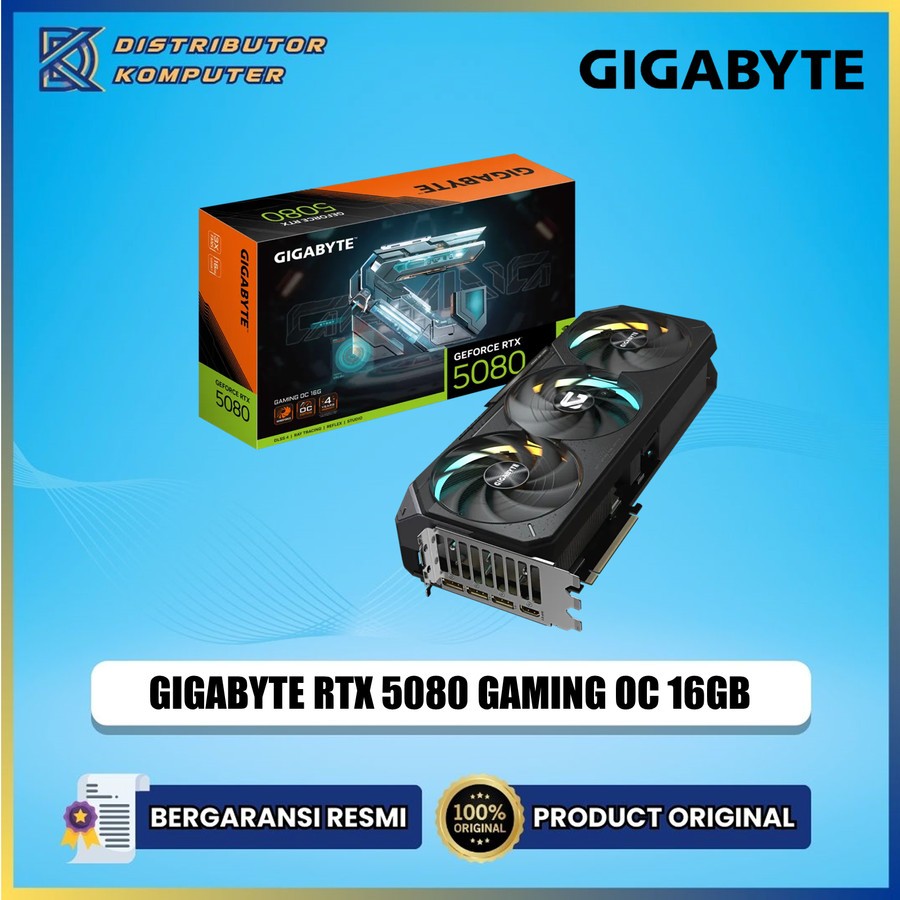 Jual GIGABYTE VGA GEFORCE RTX 5080 GAMING OC 16GB GDDR7 | Shopee Indonesia