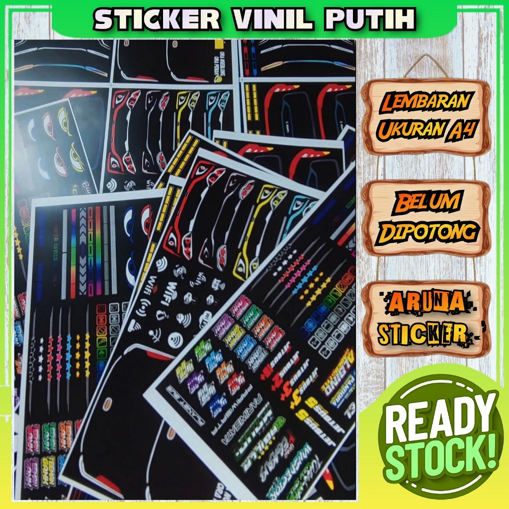 Jual Sticker Bus Miniatur Bahan Vinyl Putih Stiker Aksesoris Bus ...