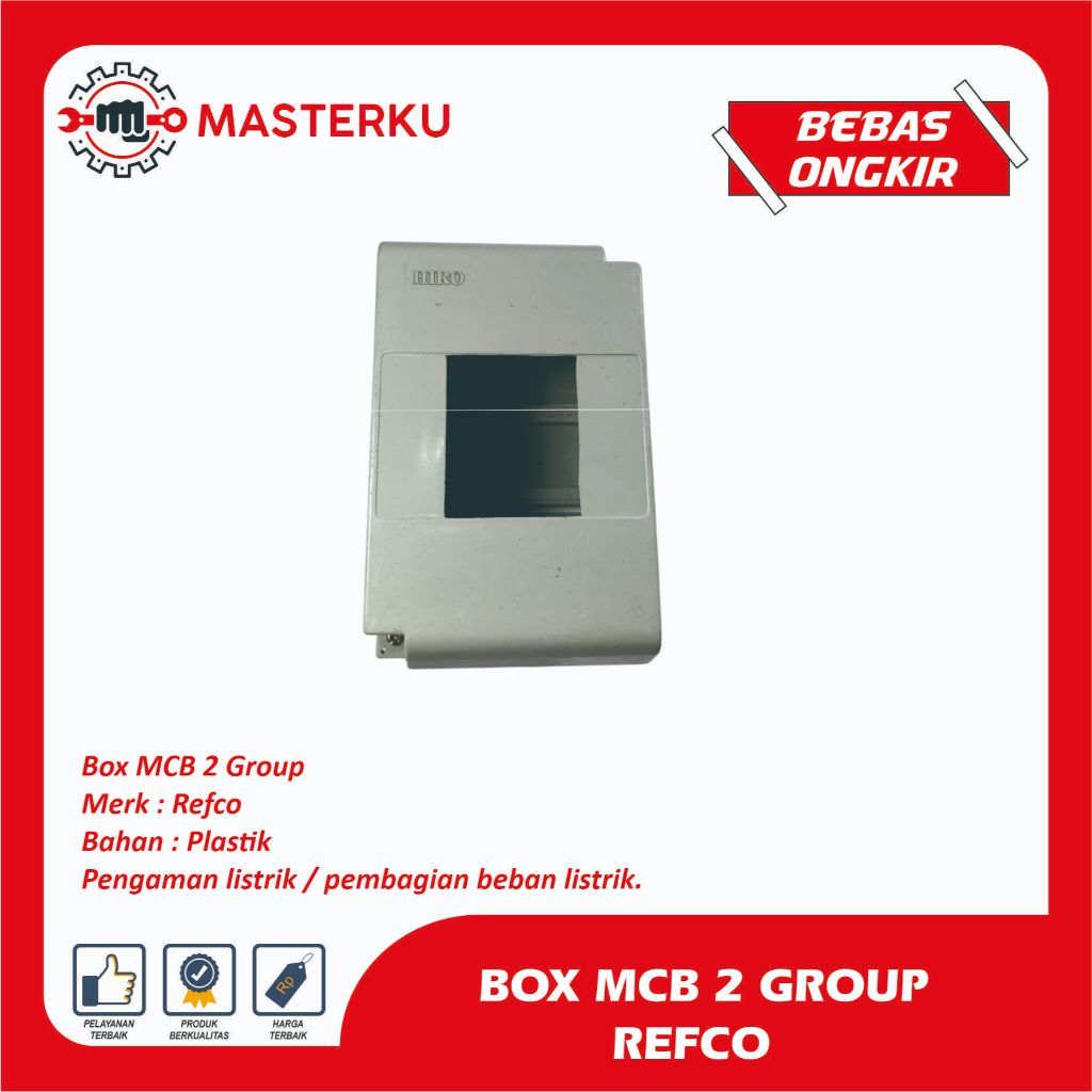 Jual BOX MCB 2 GRUP/ PANEL MCB / PENGAMAN LISTRIK / PEMBAGIAN LISTRIK REFCO | Shopee Indonesia