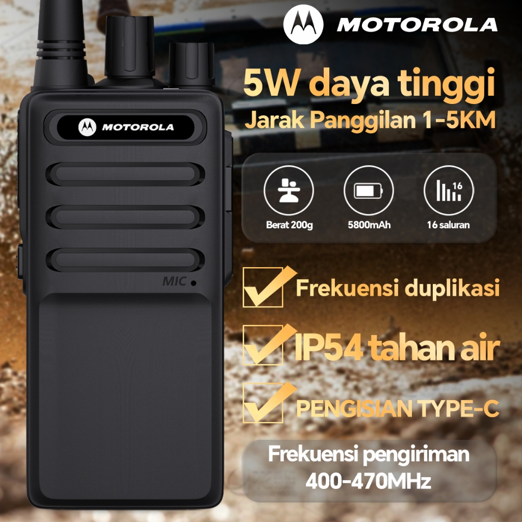 Jual HT Motorola CP6688 Walkie talkie two way radio jarak jauh 10KM Daya Tinggi 5W 16 Saluran ...