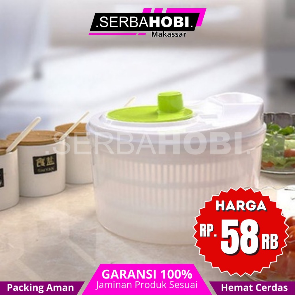 Jual Pengering Sayuran / Salad Spinner / Pengering sayur Manual plastik ...