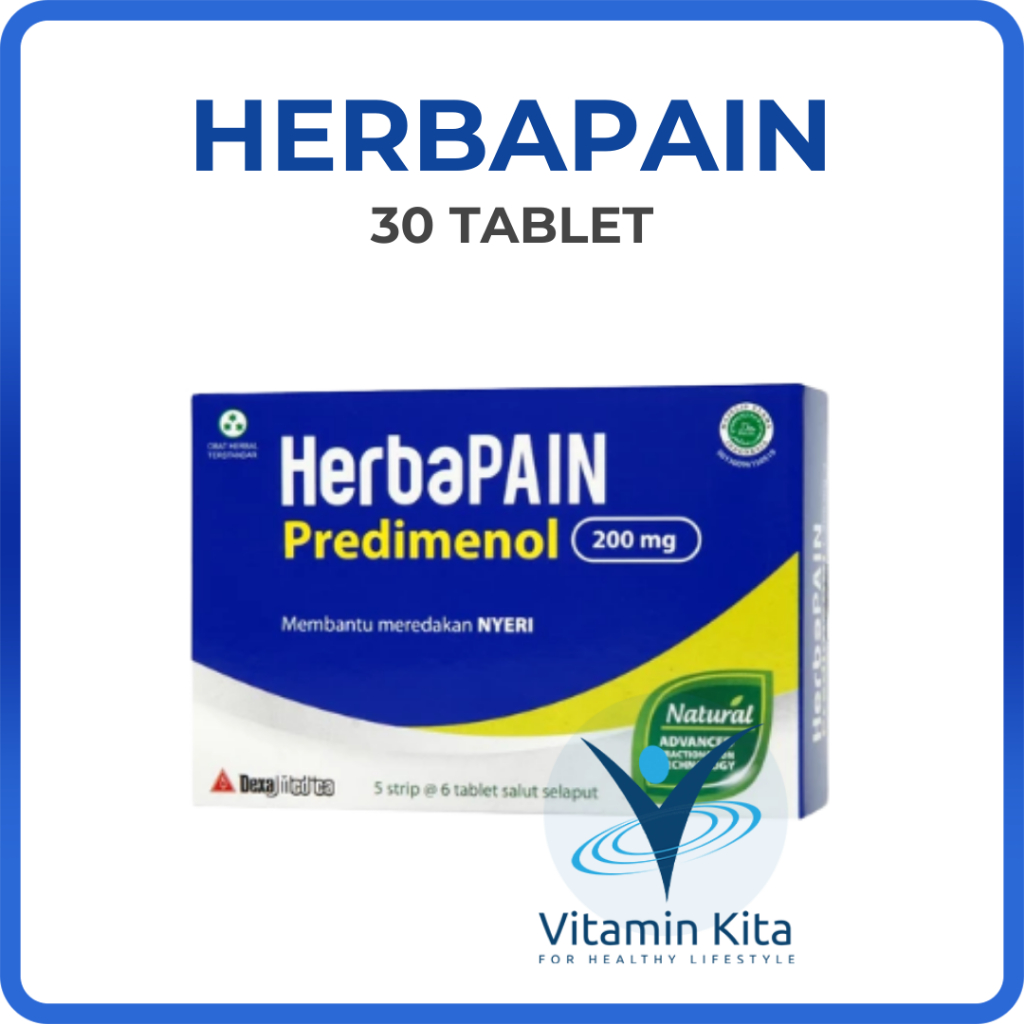 Jual HERBAPAIN PREDIMENOL 300MG 30 TABLET | Meredakan Nyeri Otot, Nyeri ...