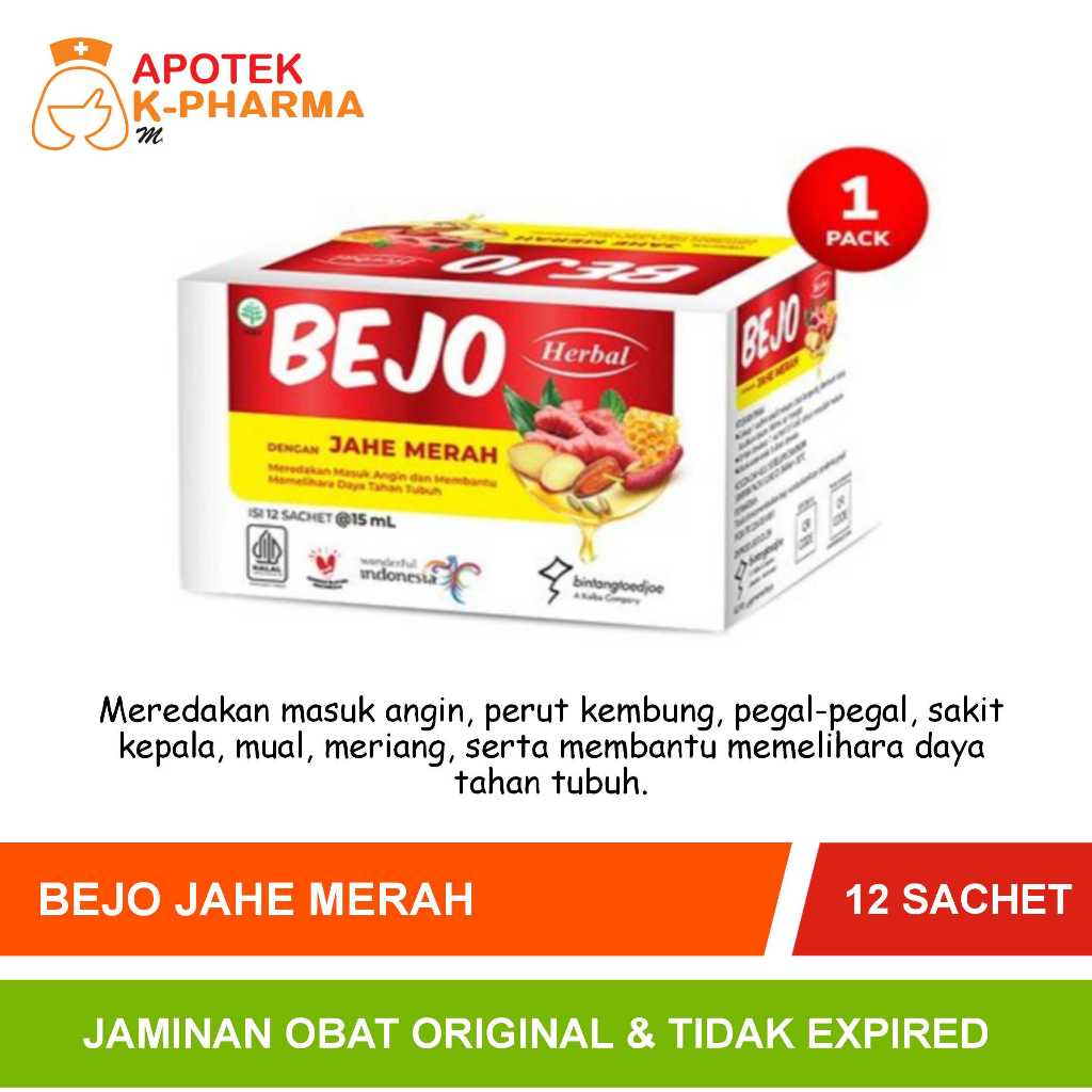 Jual Bejo Jahe Merah Box Isi 12 Sachet Original | Shopee Indonesia