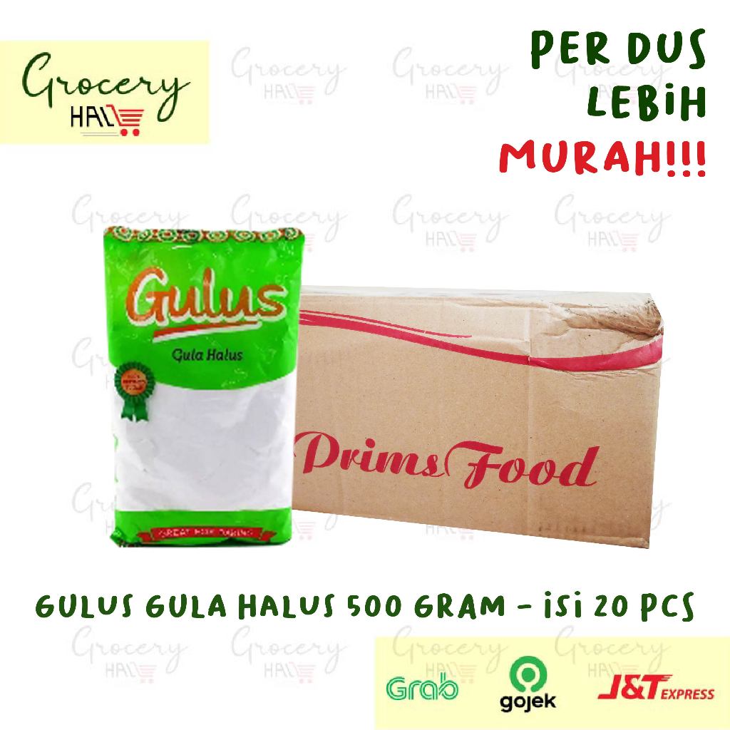 Jual [ HARGA DUS ] GULUS GULA HALUS 500 GRAM - 1 DUS ISI 20 PCS ...