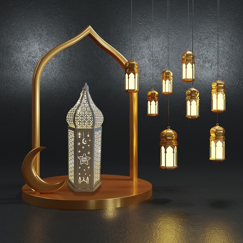 Jual Lampu lebaran led dekorasi idul fitri lentera kubah mesjid hiasan ...