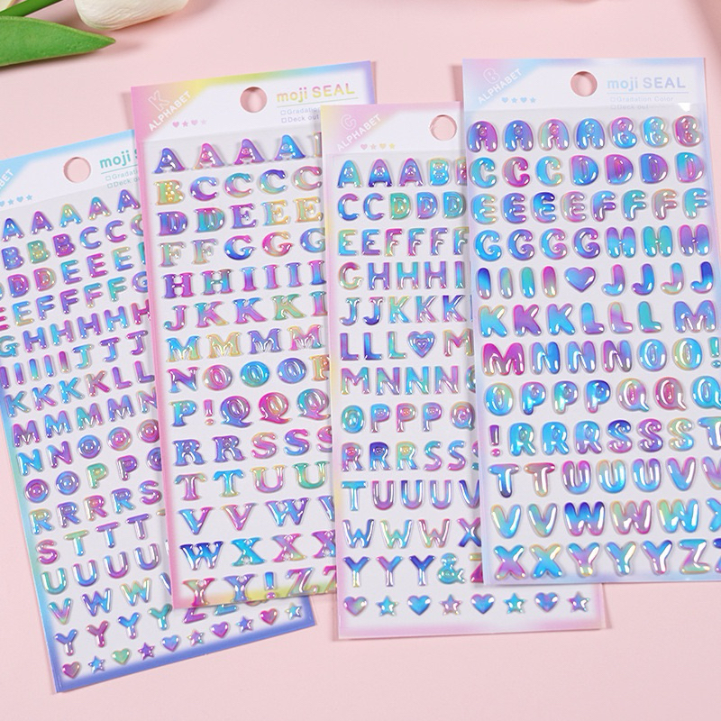 Jual Purple ST005 Sticker Stiker Alphabet Abjad Huruf Nama Deco ...