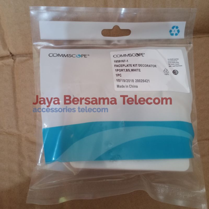 Jual Facplate Kit Amp Commscope Decorator/Angel 1 Hole/1 Lobang ...