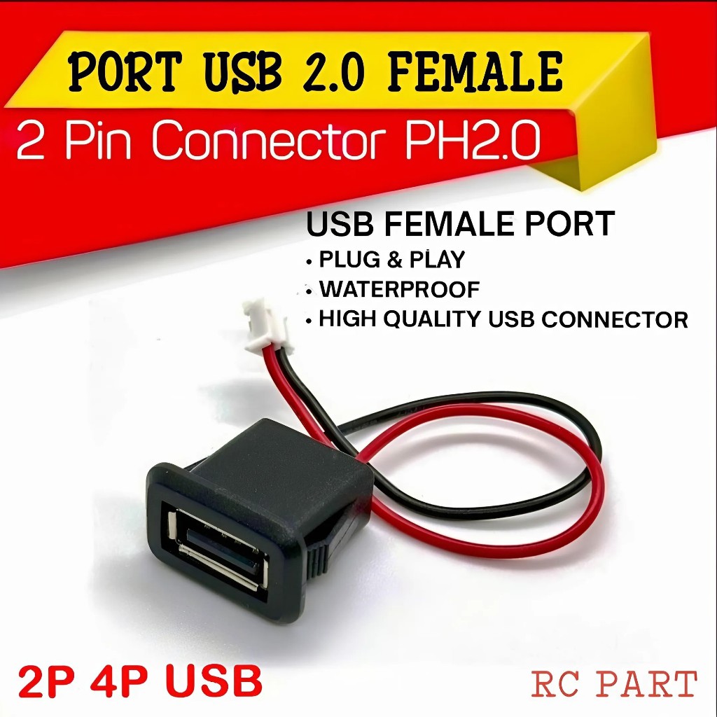 Jual Port USB 2.0 Female Jack USB Female USB Charging Port | Shopee ...
