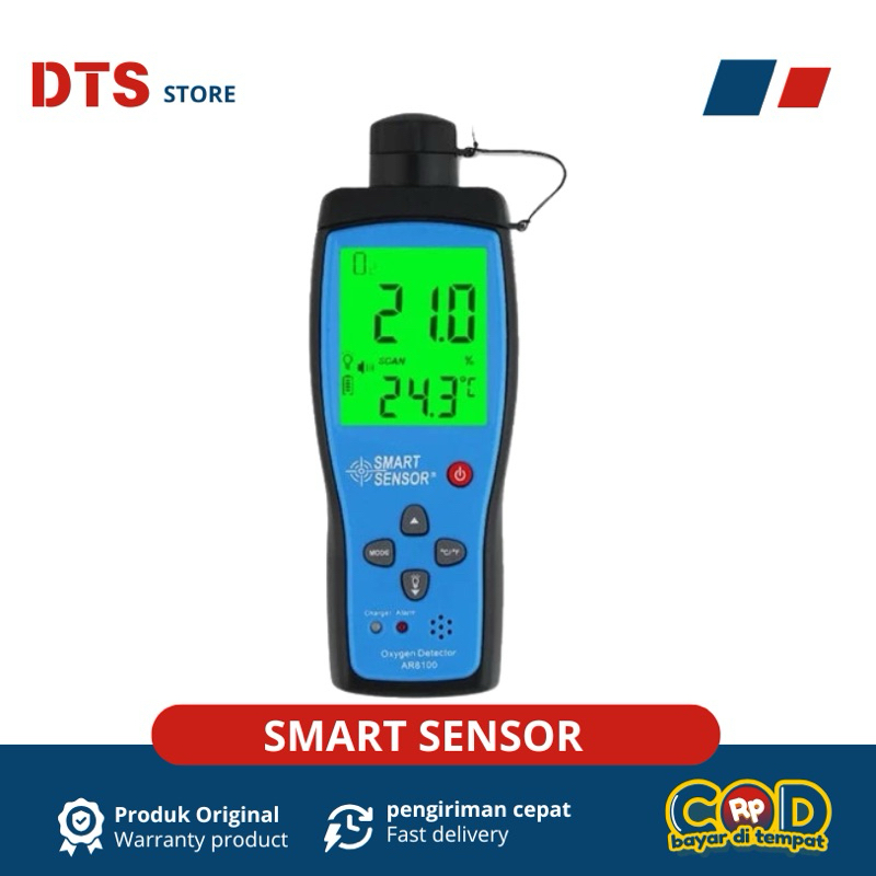 Jual Oxygen Tester Smart Sensor AR8100 Detector O2 Analyzer AR 8100 ...
