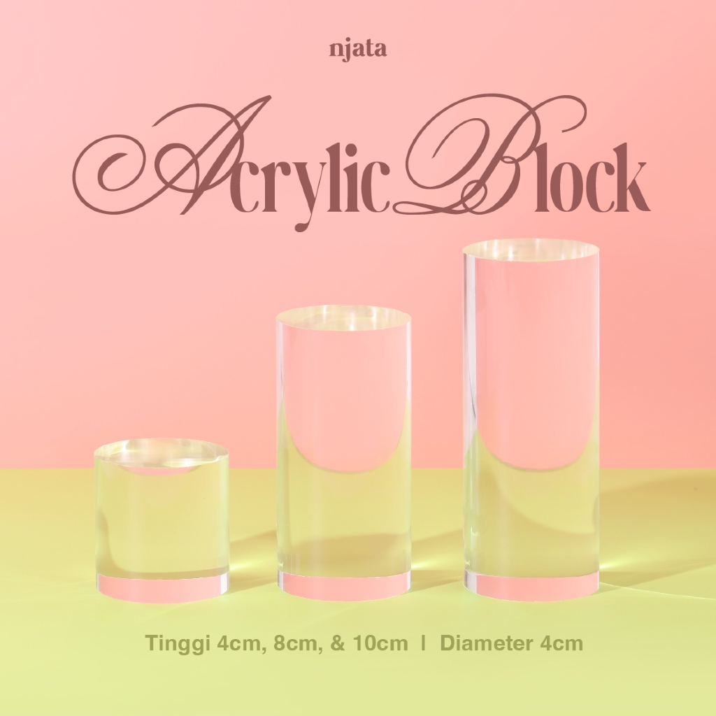Jual Acrylic Cube/Blocks Tinggi 4,8,10cm Diameter 4cm | Props Foto ...