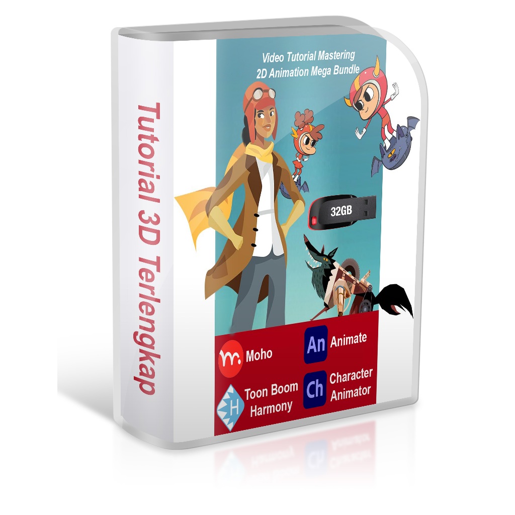Jual FD32GB Video Tutorial Mastering 2D Animation Moho Pro 14 Toon Boom Harmony 24 Animate ...