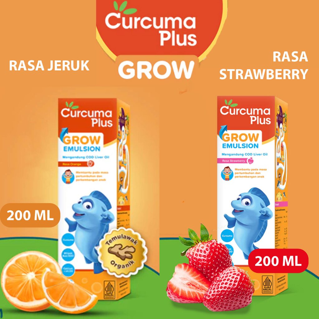 Jual Curcuma Plus Grow Emulsion 200 ml Vitamin Membantu Pada Masa ...