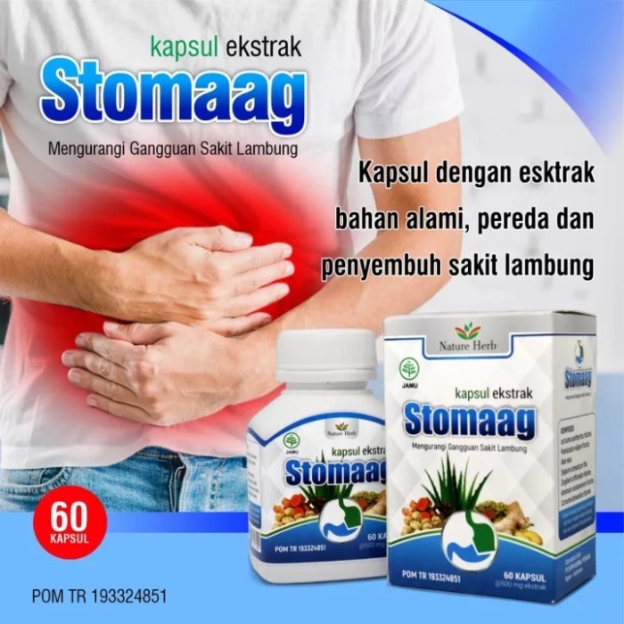 Jual Stomaag / Stomag Kapsul Herbal Untuk Gangguan Asam Lambung ...