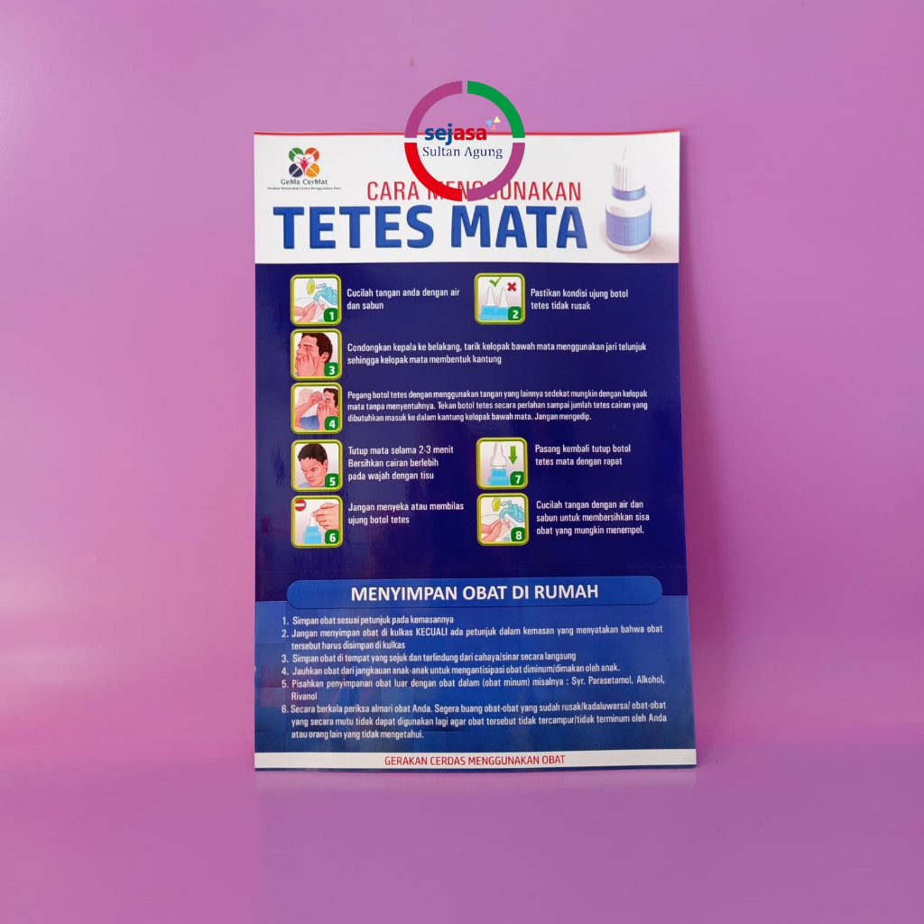 Jual Poster Cara Menggunakan Tetes Mata | Edukasi Cara Penggunaan Tetes ...