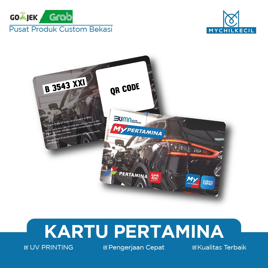 Jual Kartu My Pertamina UV Printing/ Kartu Barcode /PVC card Satuan bisa desain sendiri | Shopee ...