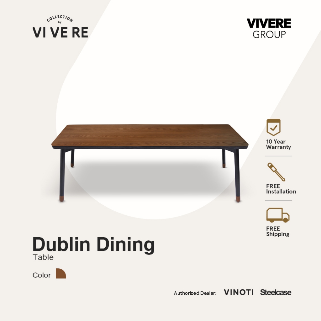 Jual VIVERE Dublin Dining Table - Meja Makan | Shopee Indonesia