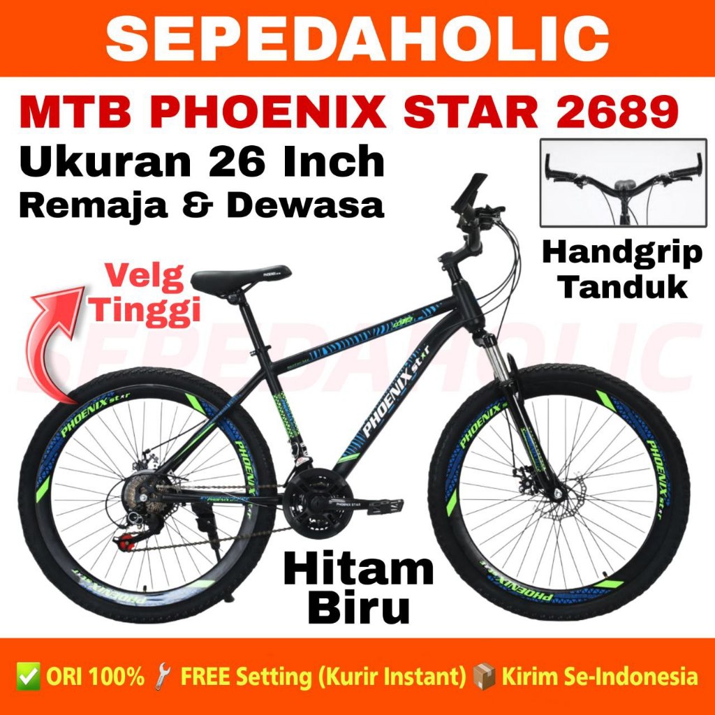 Jual Sepeda Gunung MTB PHOENIX STAR 2689 Ukuran 26 Inch Velg Tinggi ...