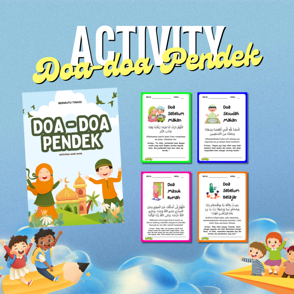 Jual Buku Aktivitas Worksheet untuk Anak Seri Doa Doa Pendek 22 Lembar ...