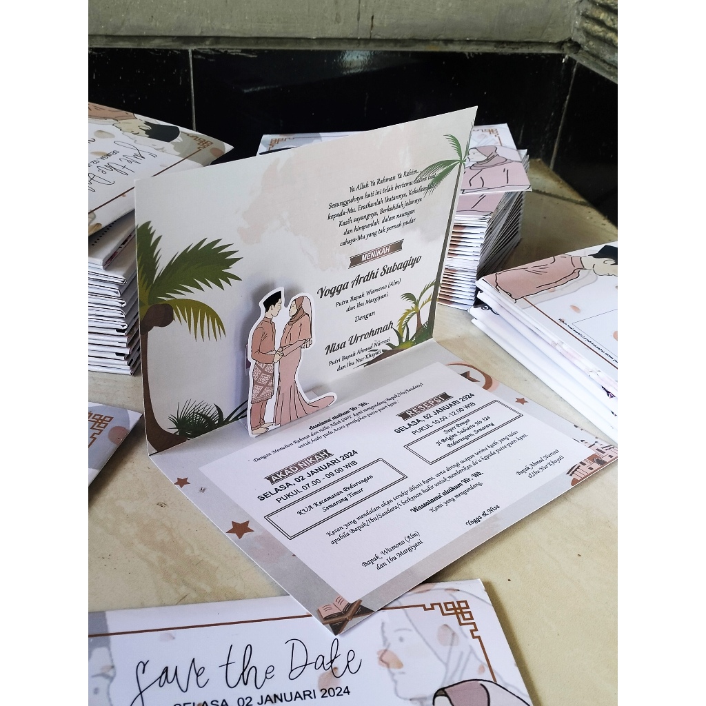 Jual Undangan Pernikahan Pop Up 3D Softcover Unik Murah | Shopee Indonesia