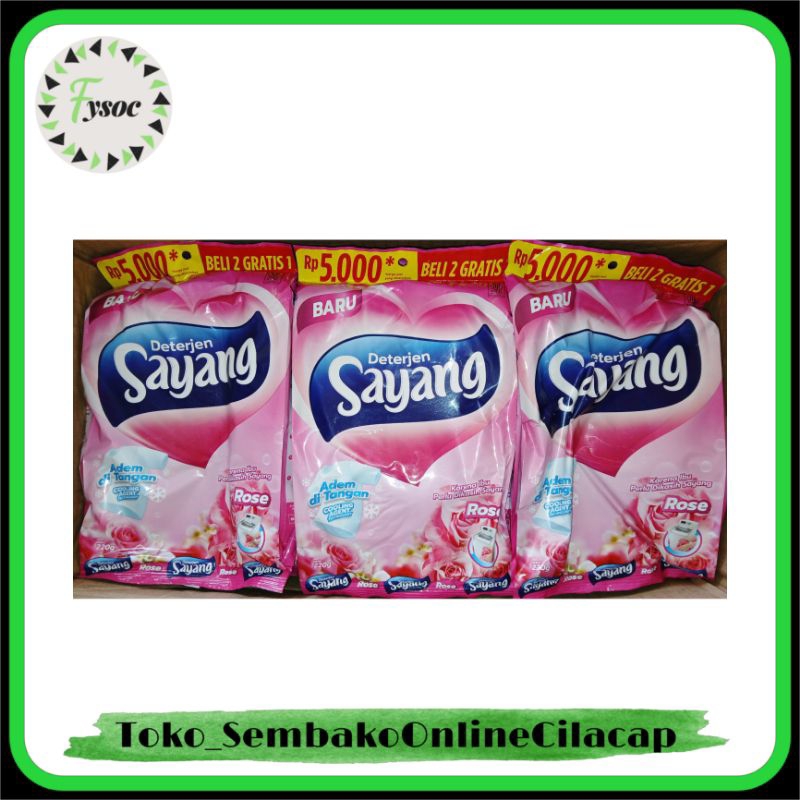 Jual DETERJEN SAYANG ROSE HIJAB RP 5000 ( 220 GR X 3 PCS ) | Shopee ...