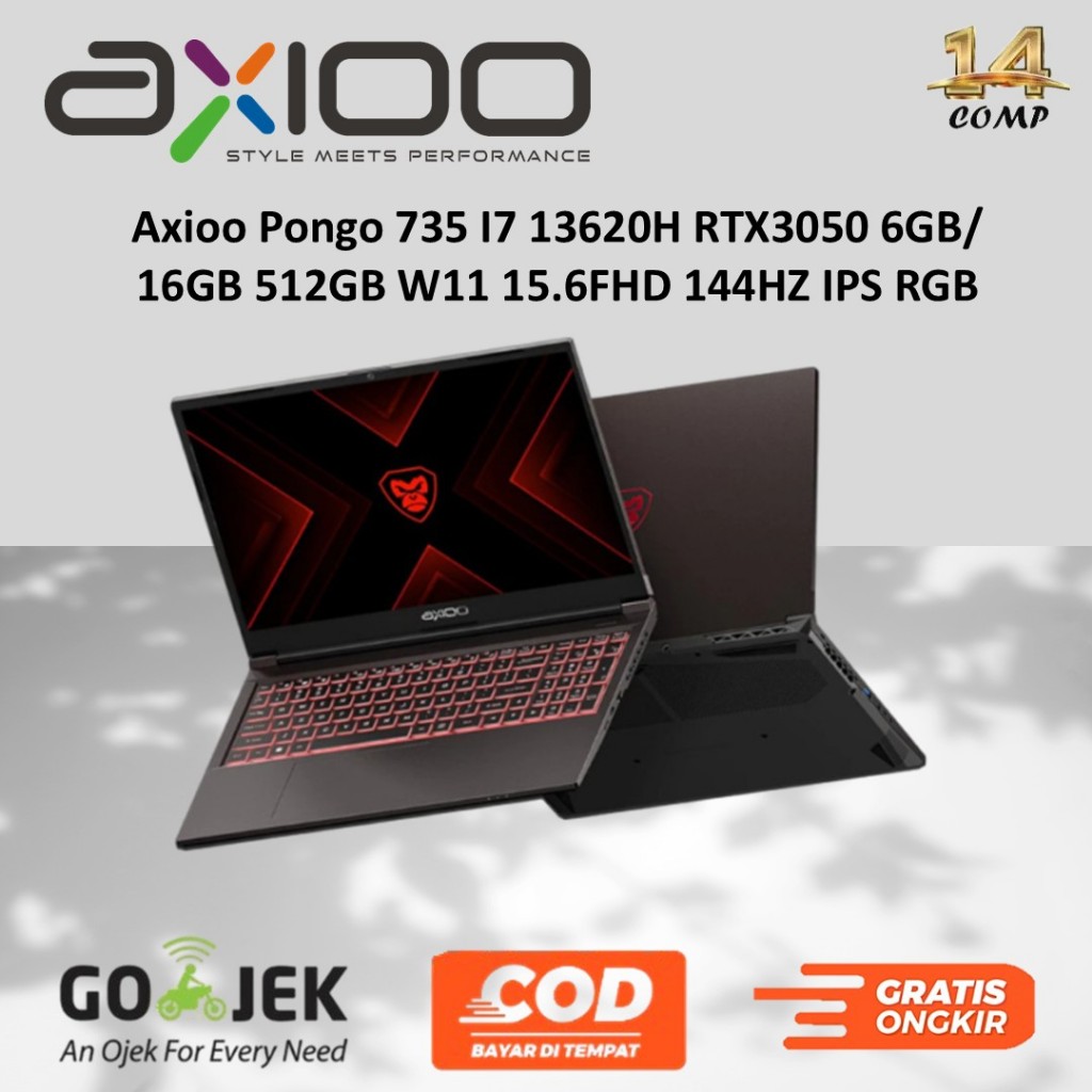 Jual Axioo Pongo 735 I7 13620H RTX3050 6GB/ 16GB 512GB W11 15.6FHD ...