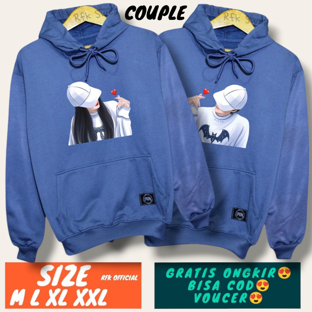 Jual ( ISI 2 JAKET ) jaket couple pasangan / Sweater couple pasangan 2 ...