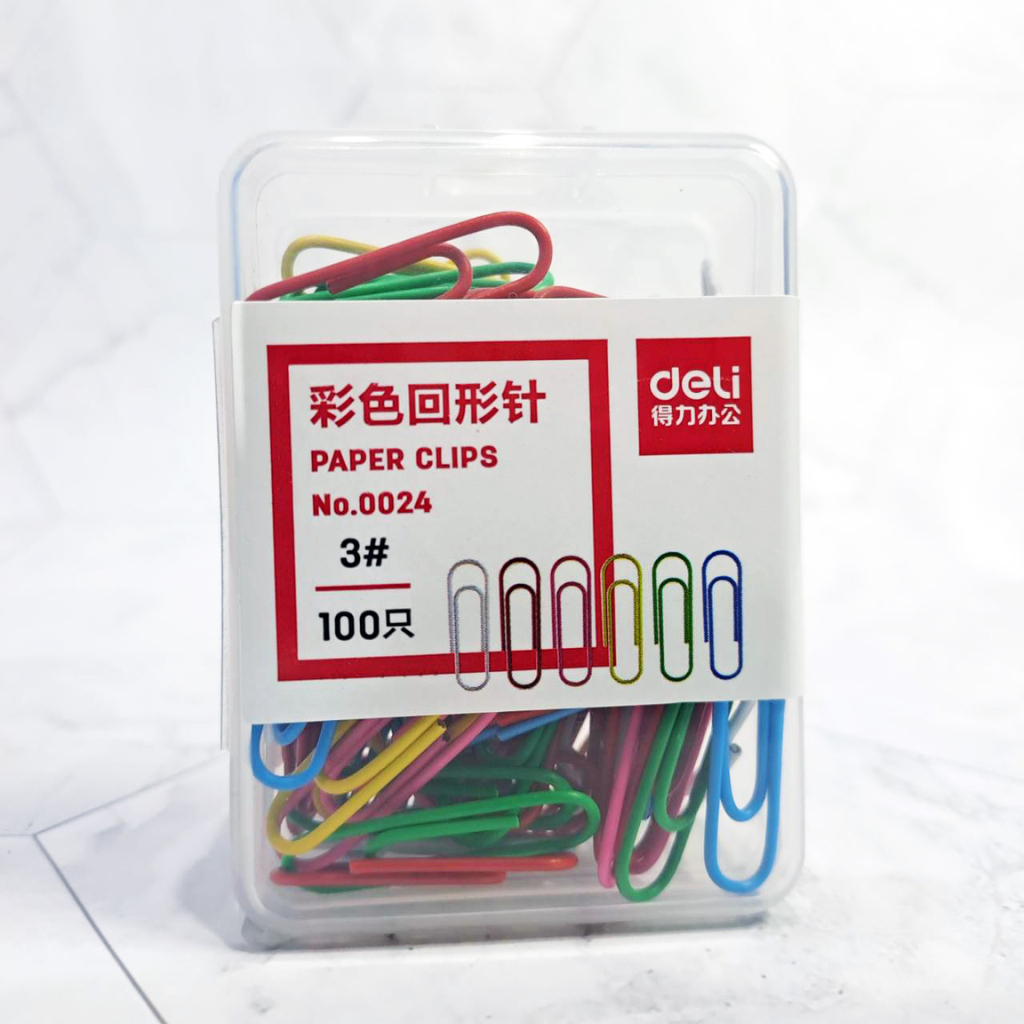 Jual Deli Paper Clips No. 0024 #3 isi 100pcs | Shopee Indonesia
