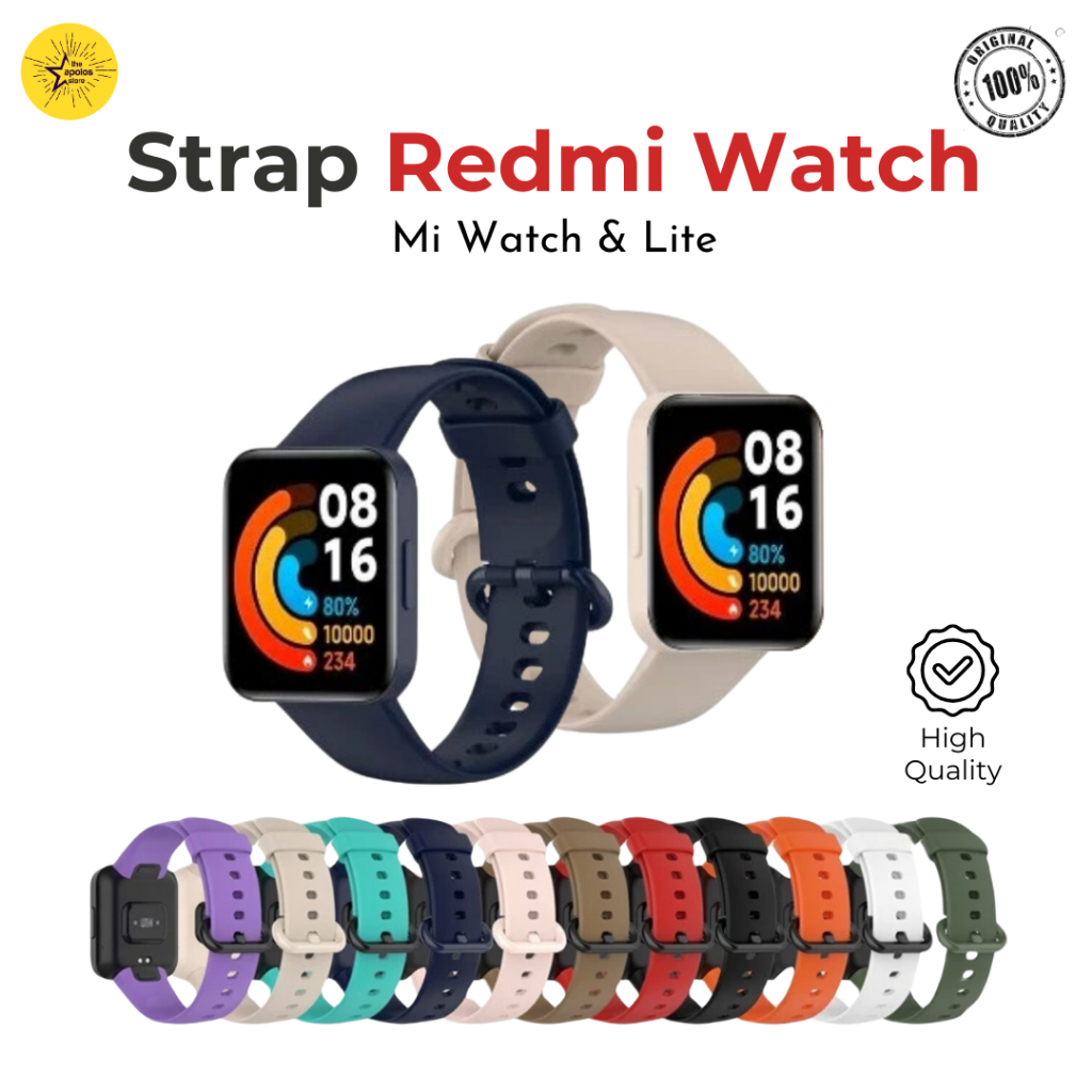 Jual Strap Redmi Watch 2 Lite Tali Pengganti Xiaomi Mi Watch Lite 1 2 Bahan Silicone Rubber ...