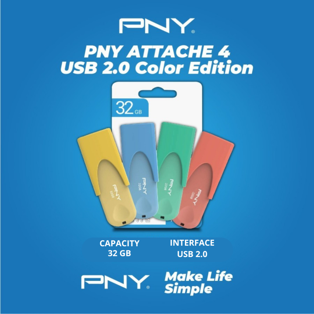 Jual Flashdisk / Flash drives PNY 32GB USB 2.0 Color Edition | Shopee ...