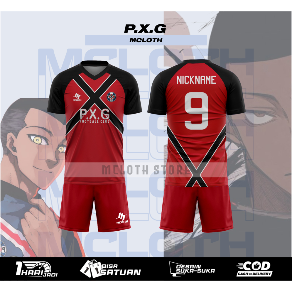 Jual CLOTHING - JERSEY ANIME BLUELOCK RIN ITOSHI PARIS X GEN PXG GRATIS ...
