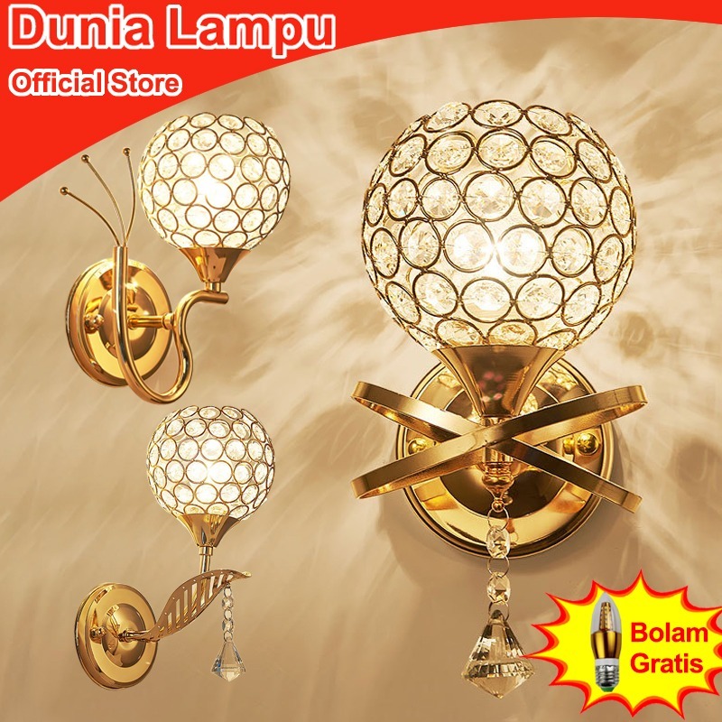 Jual Dunia Lampu Lampu Dinding Kristal Gaya Modern Lampu dinding bulat ...