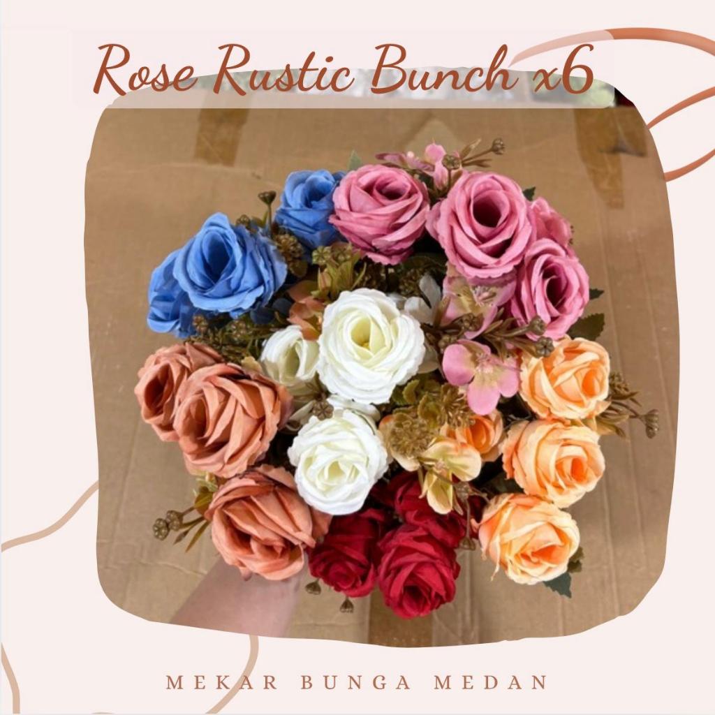 Jual (SC 118) - Bunga Artifisial Rose Mix Hydrangea x6 Mawar Buket ...