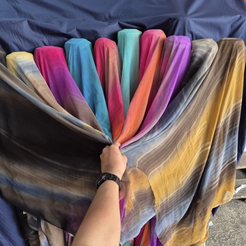 Jual kain sifon gradasi original indonesia - kain sifon motif gradasi ...