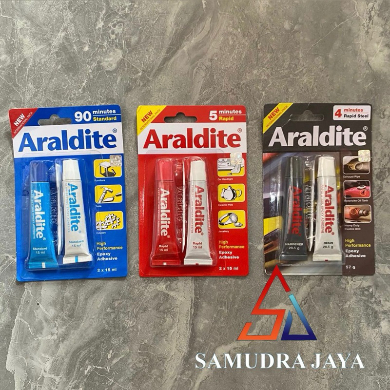 Jual LEM BESI ARALDITE BIRU STANDARD 2 X 15ML BLUE EPOXY ADHESIVE / LEM ...