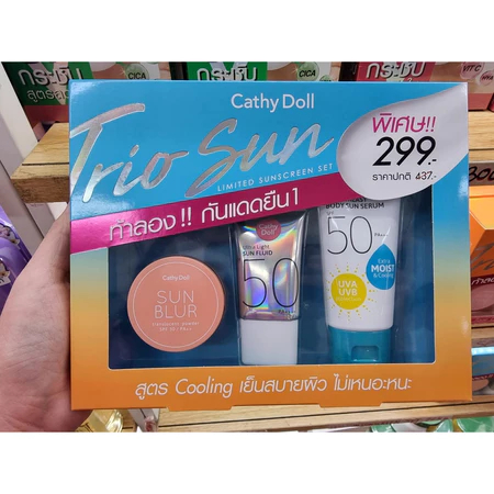 Jual CATHY DOLL Trio Sun Limited Sunscreen Set - Cathy Doll Sunblur ...