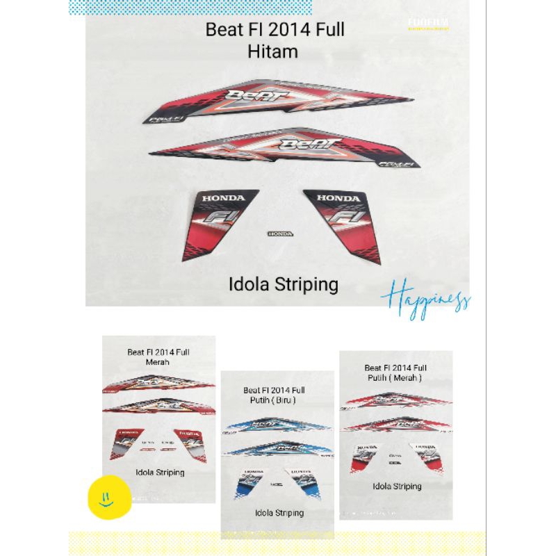 Jual Striping Beat FI CBS 2014 ( 4 Warna ) | Shopee Indonesia