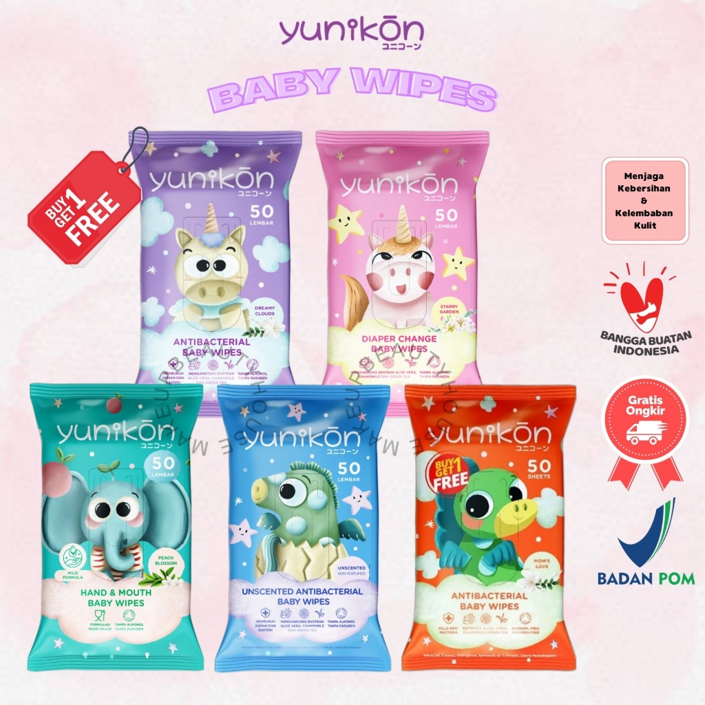 Jual YUNIKON Baby Wipes Tissue 50’s & 20’s BUY 1 GET 1 - Tisu Basah ...