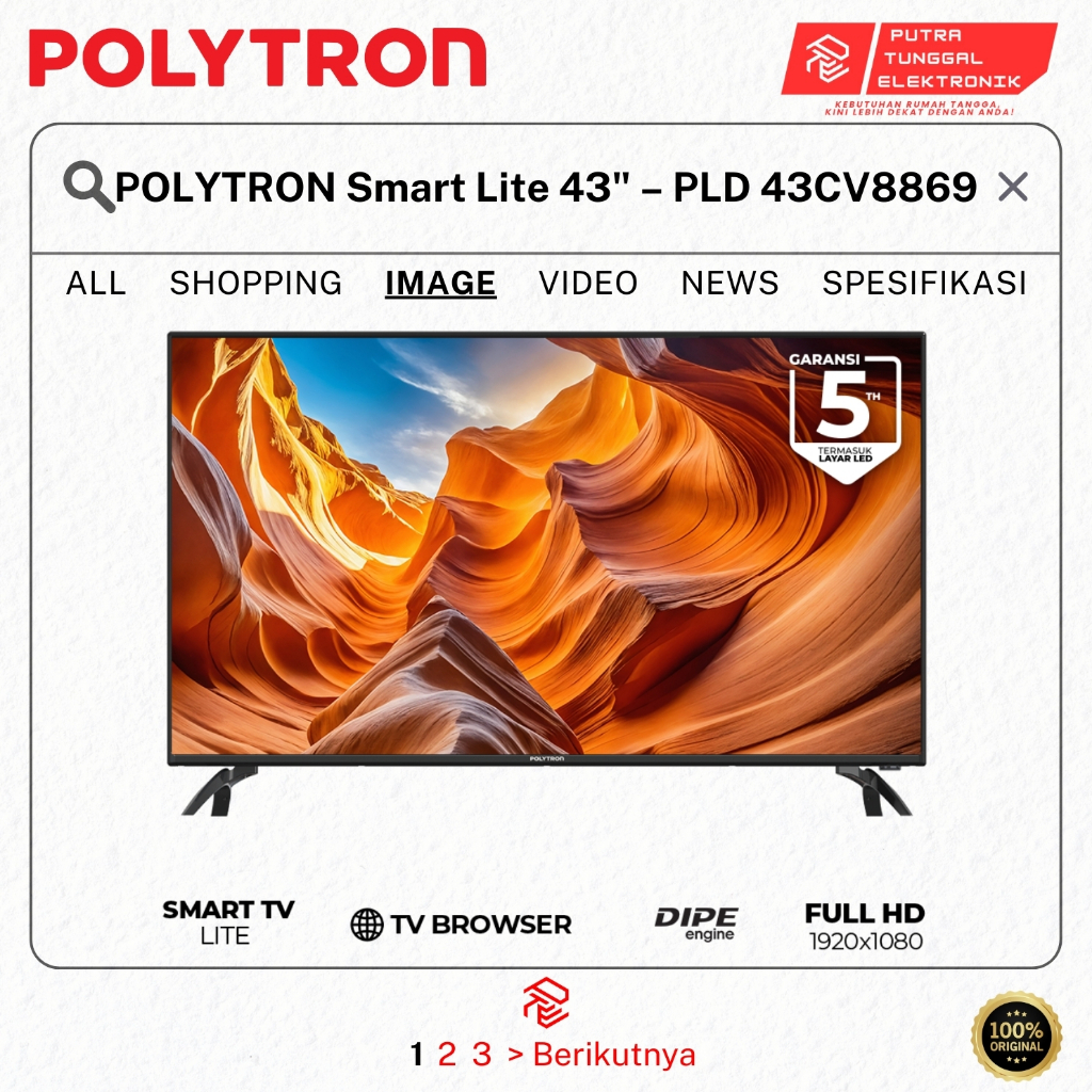 Jual POLYTRON Smart Lite Digital TV 43 Inch – PLD 43CV8869 PRODUK 100% ...